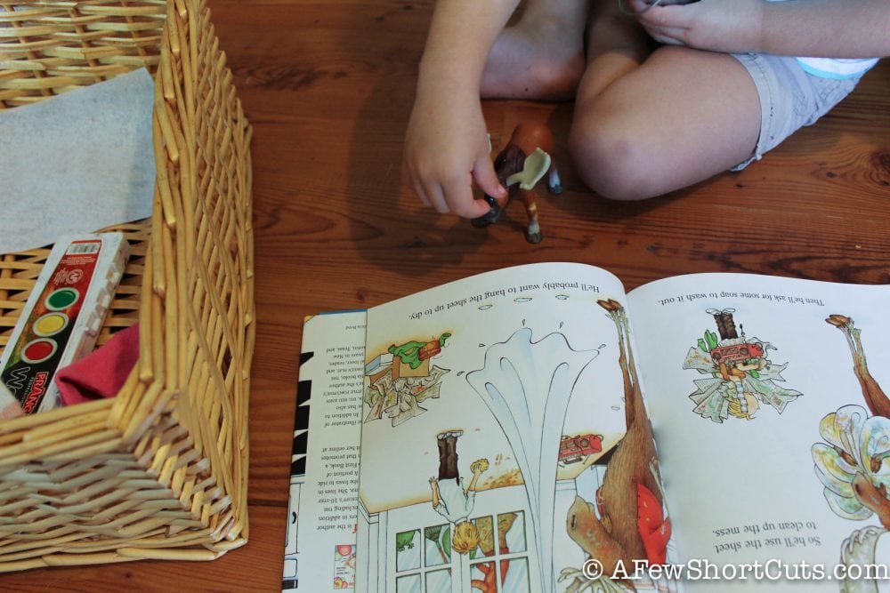 How to Make Preschool Book Baskets - A Few Shortcuts