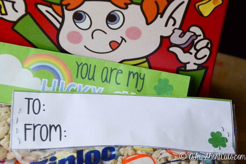 FREE "You Are My Lucky Charm" Snack Printable - A Few Shortcuts