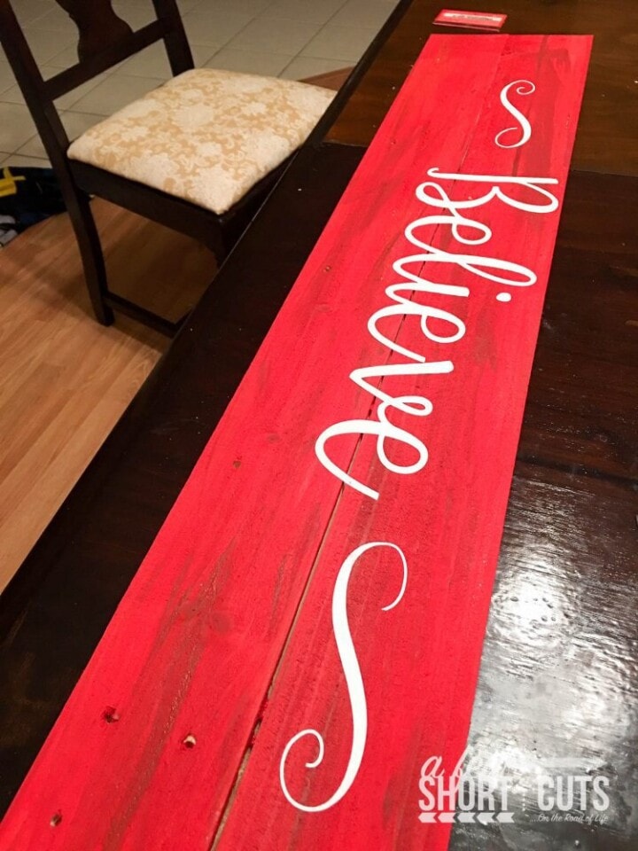 DIY Christmas Stocking Hanger Sign - A Few Shortcuts