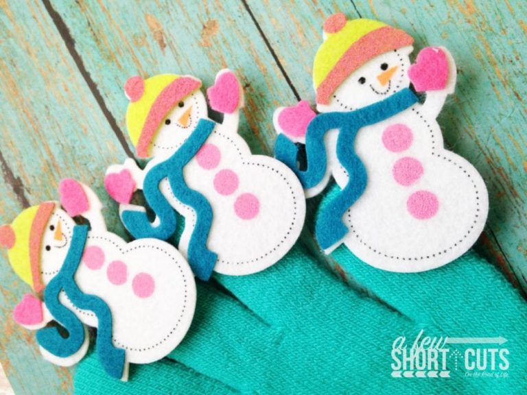 DIY 5 Little Snowmen Finger Play Gloves - A Few Shortcuts