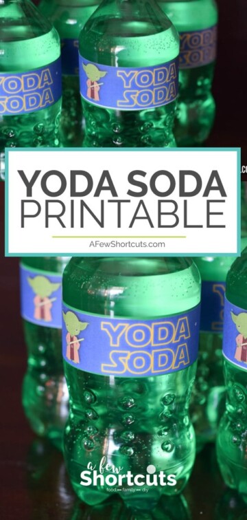Yoda Soda Printable Labels - Star Wars Party Idea - A Few Shortcuts