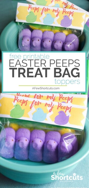 Easter Peeps Treat Bag Topper Printable - A Few Shortcuts