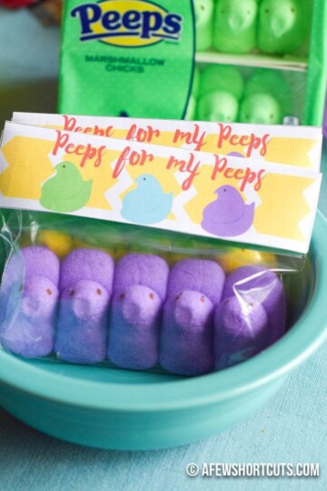 Easter Peeps Treat Bag Topper Printable - A Few Shortcuts