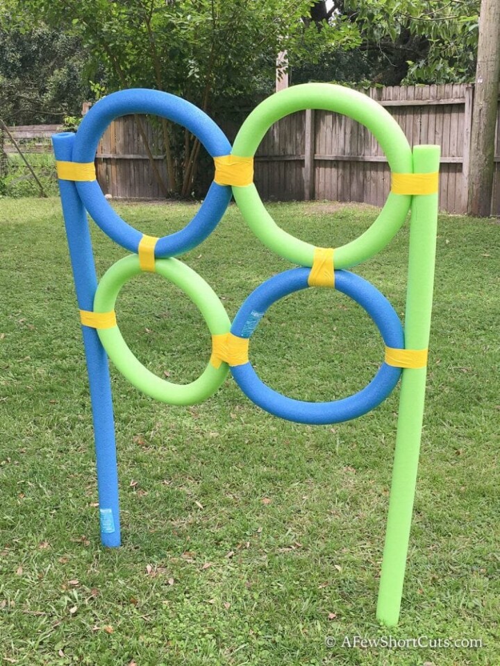 DIY Pool Noodle Frisbee Target - A Few Shortcuts