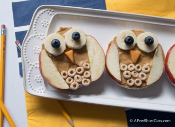 Owl Rice Cake Snacks - Lunchbox Fun - A Few Shortcuts
