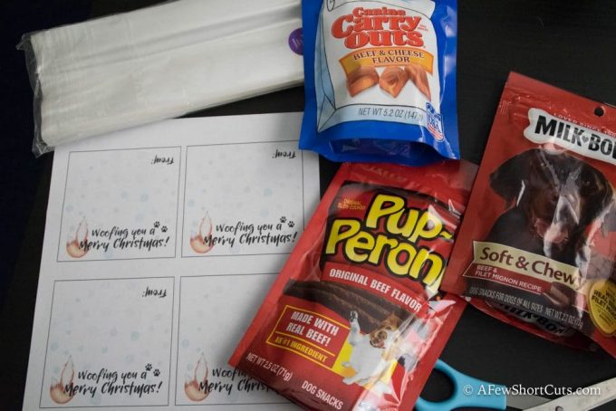 Woofing You a Merry Christmas Printable Dog Treat Bag Toppers & Gift ...