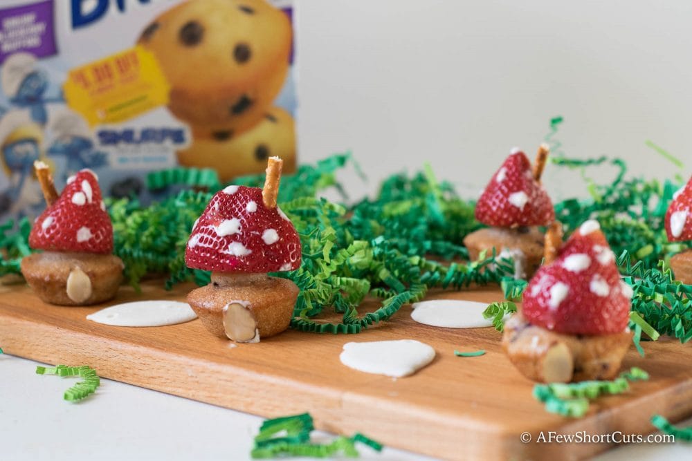 Bite Sized Smurf Hut Snacks - A Few Shortcuts