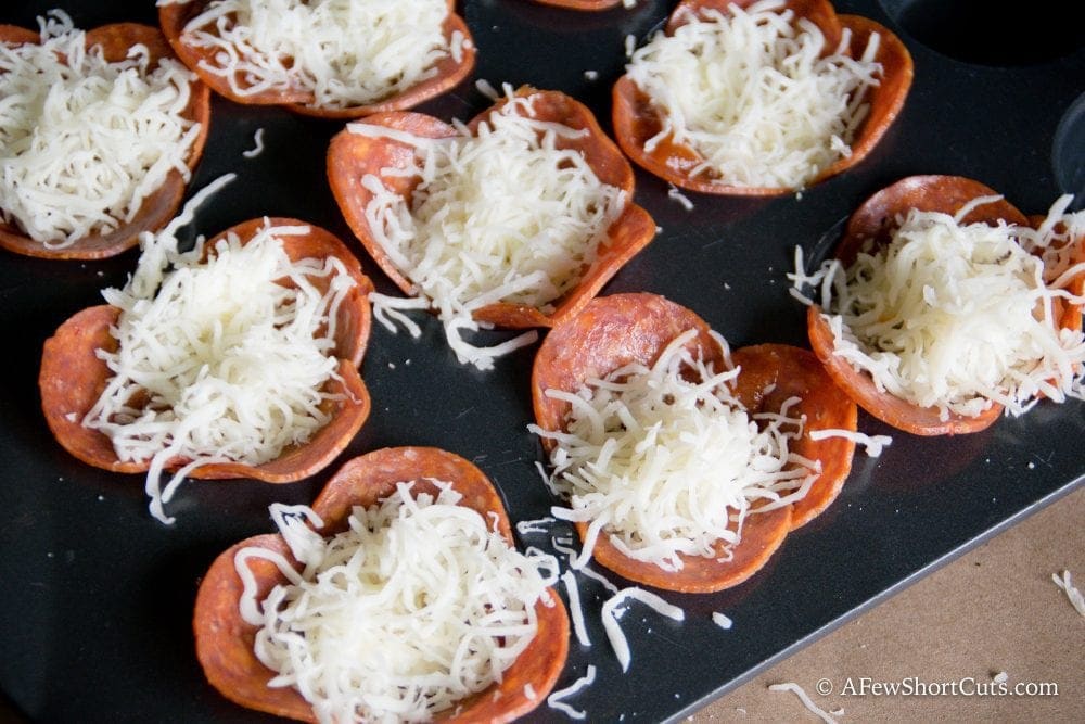 Pepperoni Pizza Poppers Recipe - Low Carb Appetizer - A Few Shortcuts