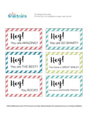 Printable Smile Cards to Pay it Forward - A Few Shortcuts