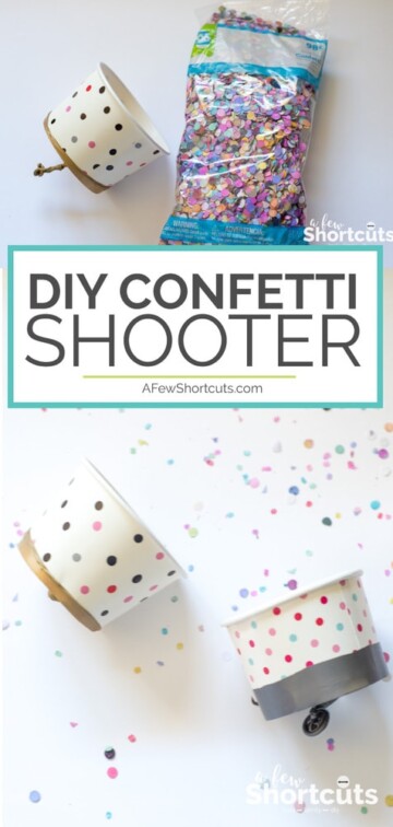 DIY Confetti Shooter - Use Pom Poms or Marshmallows Too! - A Few Shortcuts