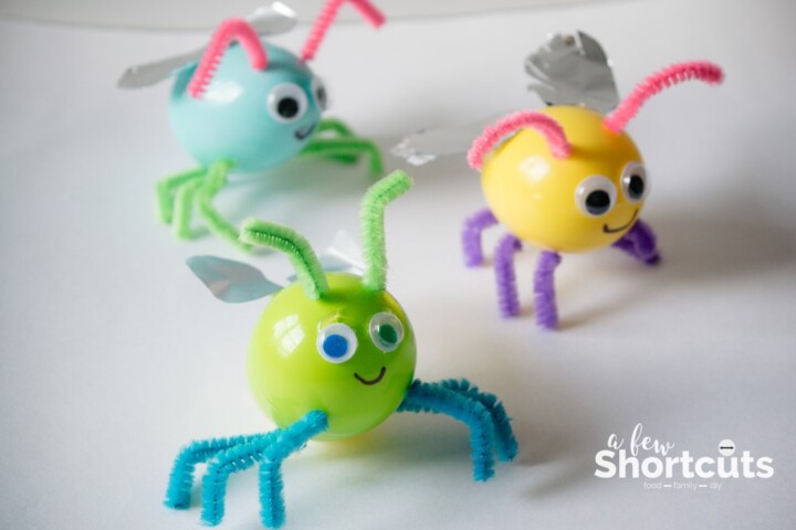 Adorable DIY Lightning Bugs Made With Easter Eggs - A Few Shortcuts
