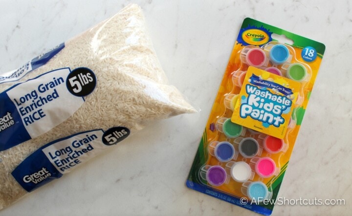 How to Dye Rice for Sensory Play - A Few Shortcuts