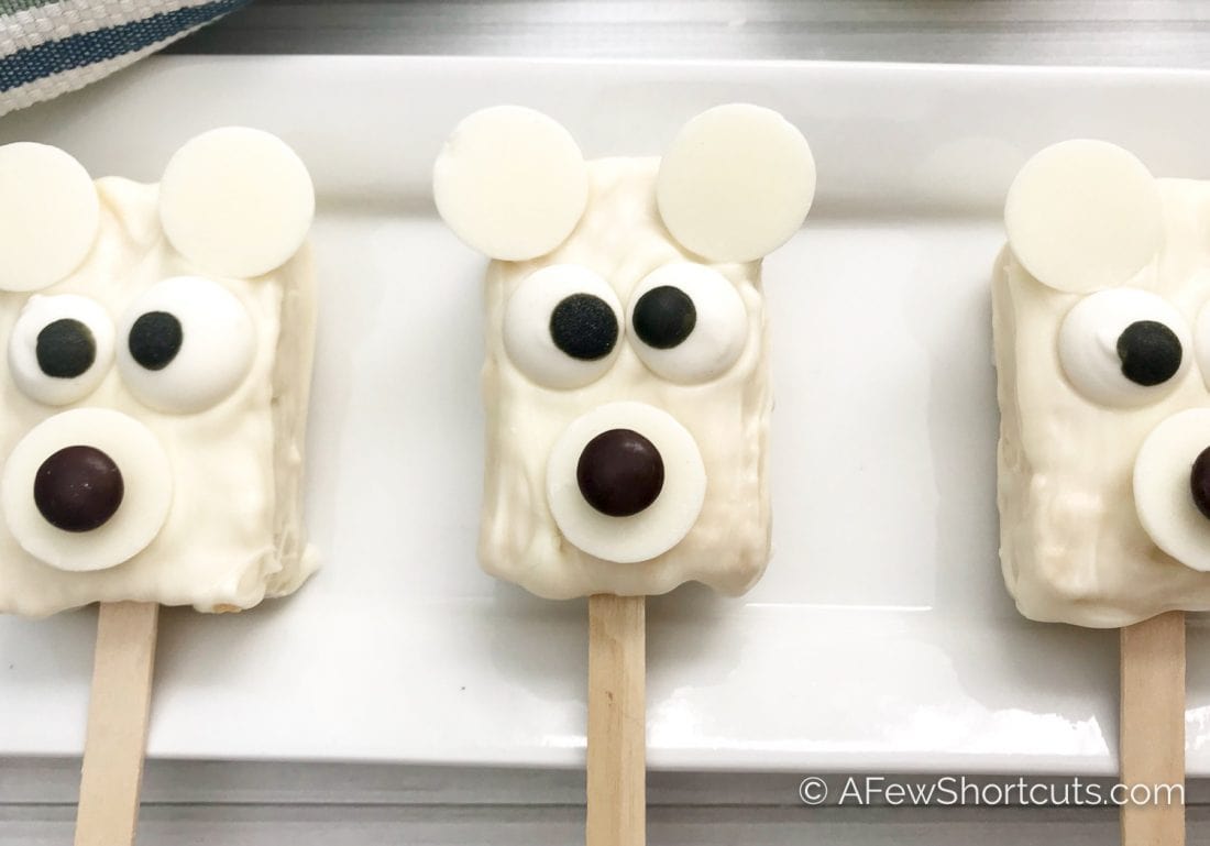 Easy to Make Polar Bear Rice Krispie Treats - A Few Shortcuts