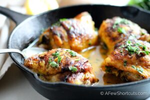 Lemon Turmeric Skillet Chicken Recipe - A Few Shortcuts