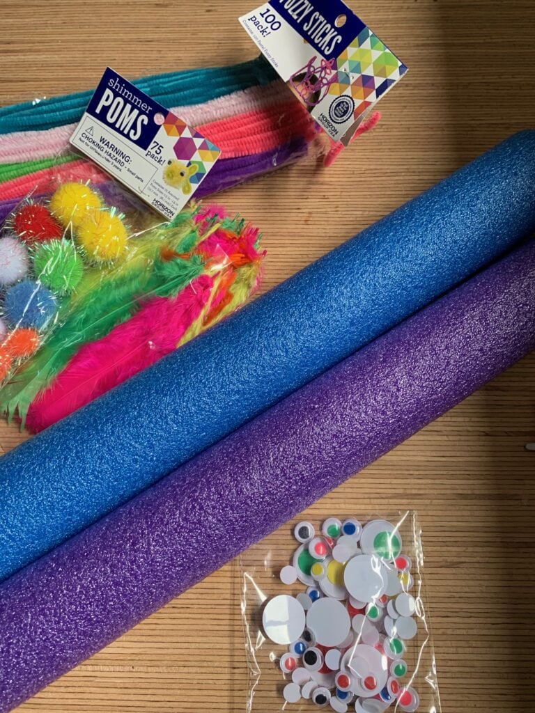 Pool Noodle Monsters Kids Craft - A Few Shortcuts