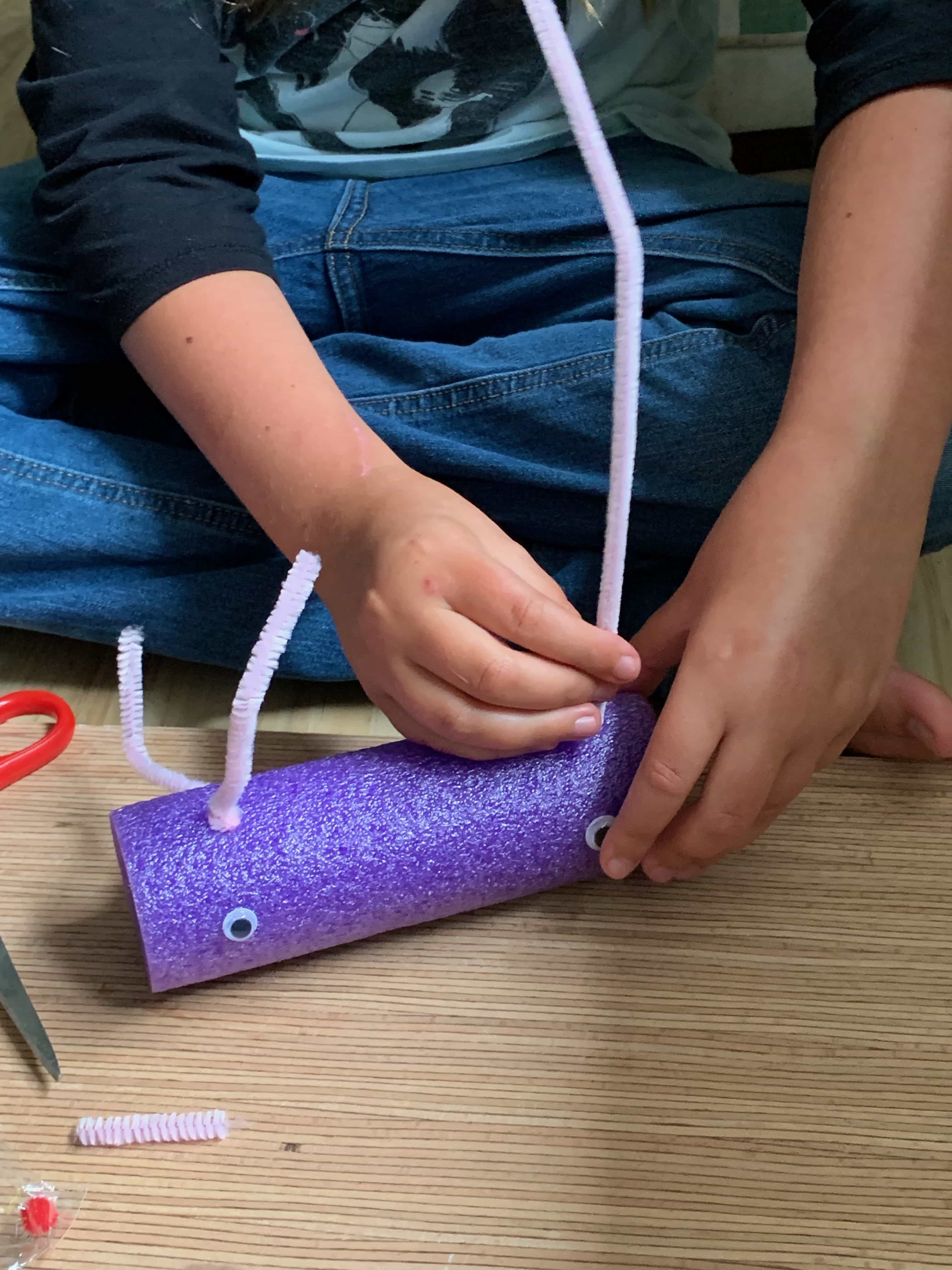 Pool Noodle Monsters Kids Craft - A Few Shortcuts