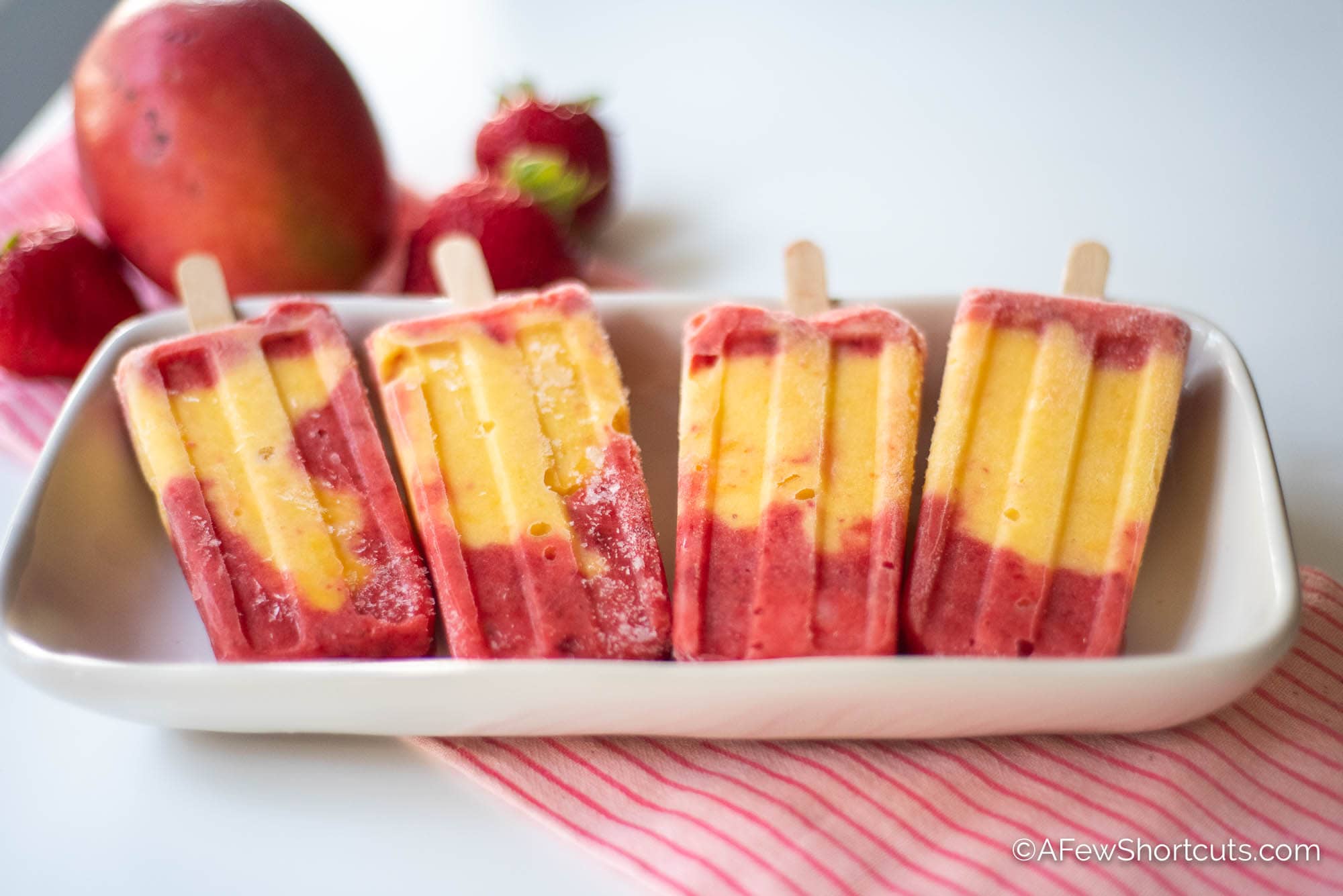 Strawberry Mango Popsicles Recipe - A Few Shortcuts