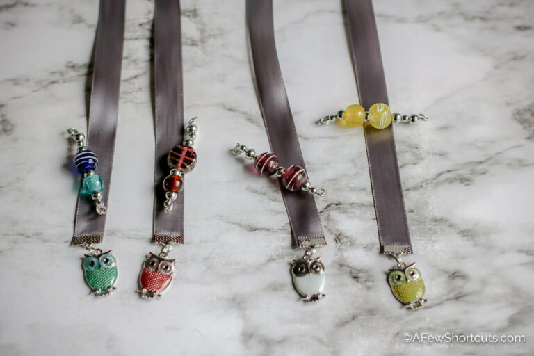DIY Ribbon Bookmarks with Charms - A Few Shortcuts