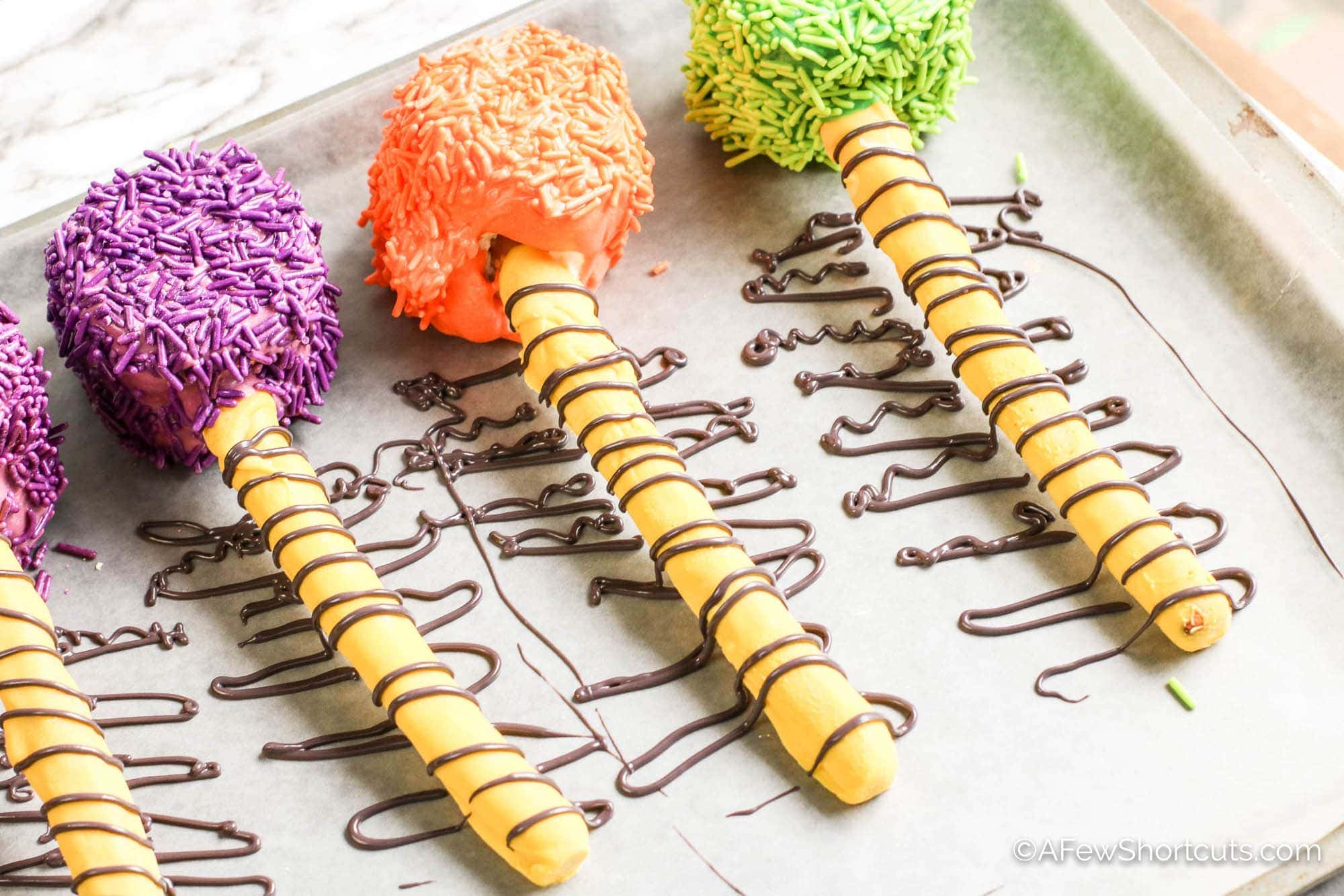 The Lorax Truffula Tree Pretzel Snacks Recipe - A Few Shortcuts