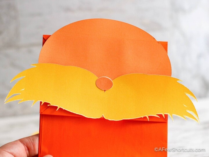 Lorax Paper Bag Puppet Craft with Printable Template - A Few Shortcuts