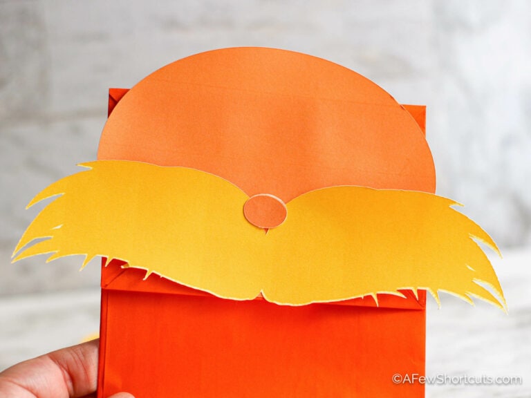 Lorax Paper Bag Puppet Craft with Printable Template - A Few Shortcuts