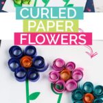 Curled Paper Spring Flowers Kids Craft - A Few Shortcuts