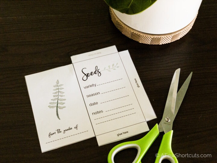 Printable Seed Packet Template & Tips for Storing Seeds - A Few Shortcuts