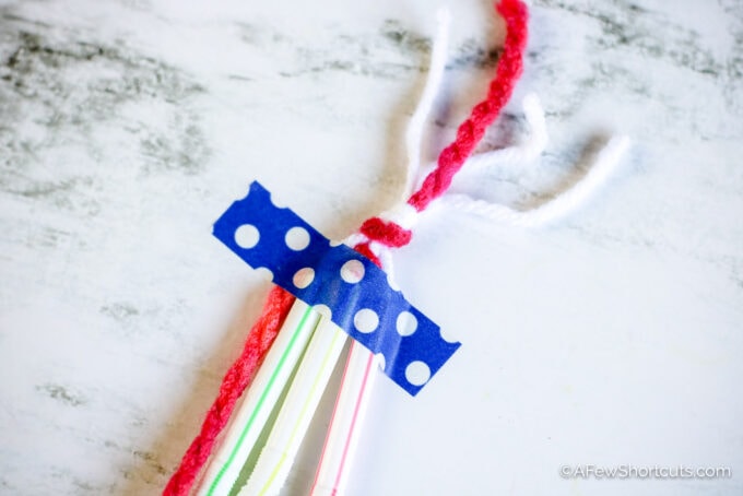 Straw Weaving Bracelets - Fun Kids Craft - A Few Shortcuts