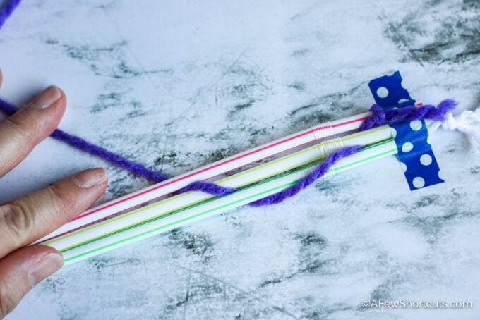 Straw Weaving Bracelets - Fun Kids Craft - A Few Shortcuts