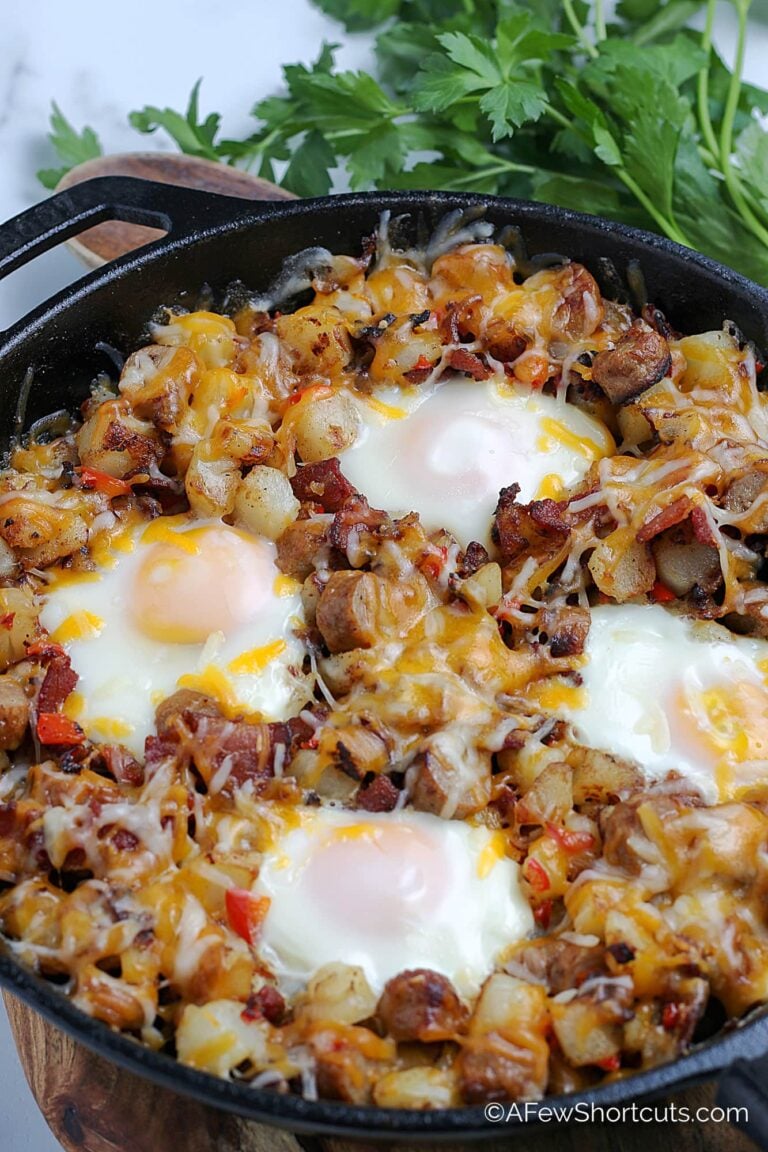 Simple Loaded Breakfast Skillet Recipe - A Few Shortcuts