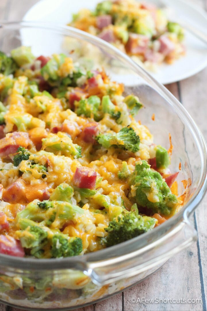Cheesy Ham & Broccoli Casserole Recipe - Low Carb - A Few Shortcuts